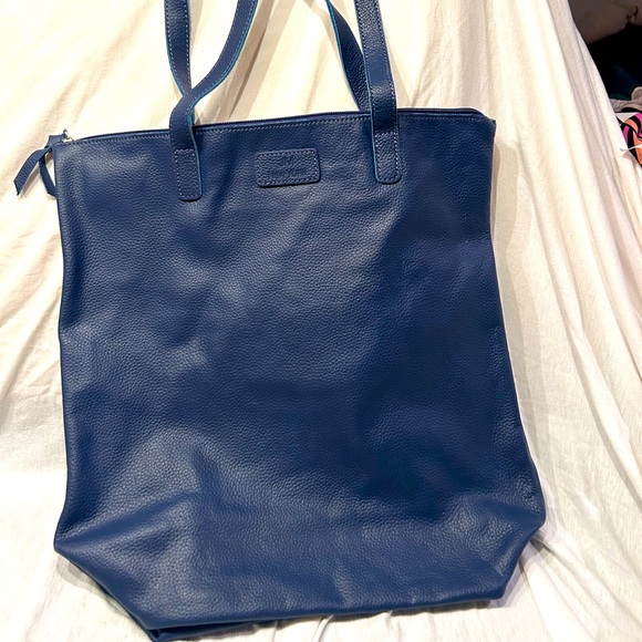 Jm New York | Bags | Jm New York Light Beige Leather Tote Unlined Great ...